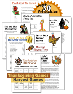Printable Harvest Games
