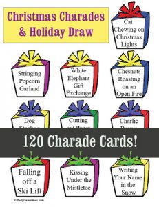 120 Christmas Charades, Printable Charade Game & Ideas