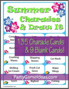 Summer Charades and Drawing Games